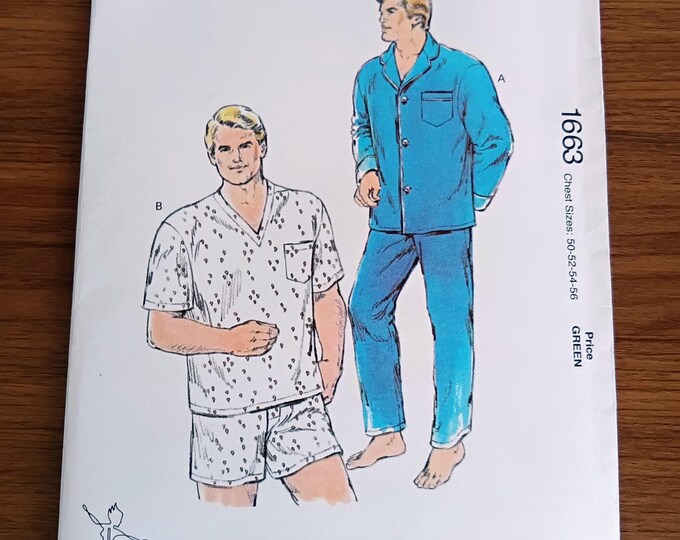 Kwik Sew - Sewing Pattern - Men's King Size Pajamas Pjs - Pattern 1663 ...