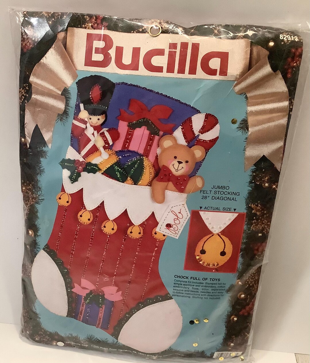 Bucilla chock Full of Toys Jumbo Felt Christmas Stocking Kit 28 ...