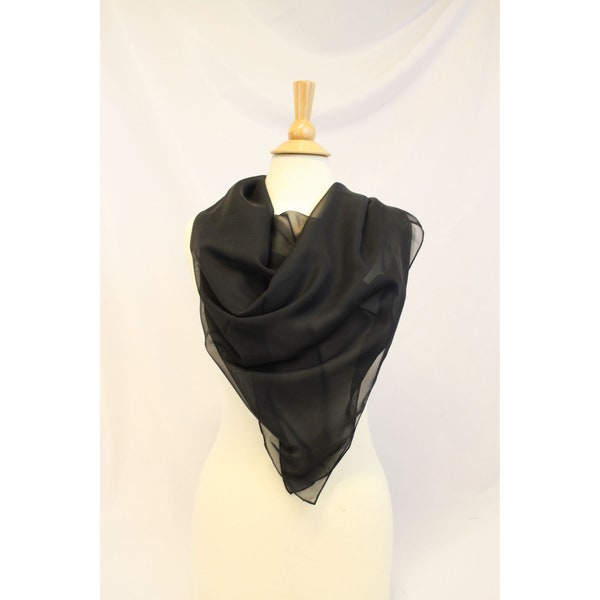 Sheer Black Chiffon - Etsy