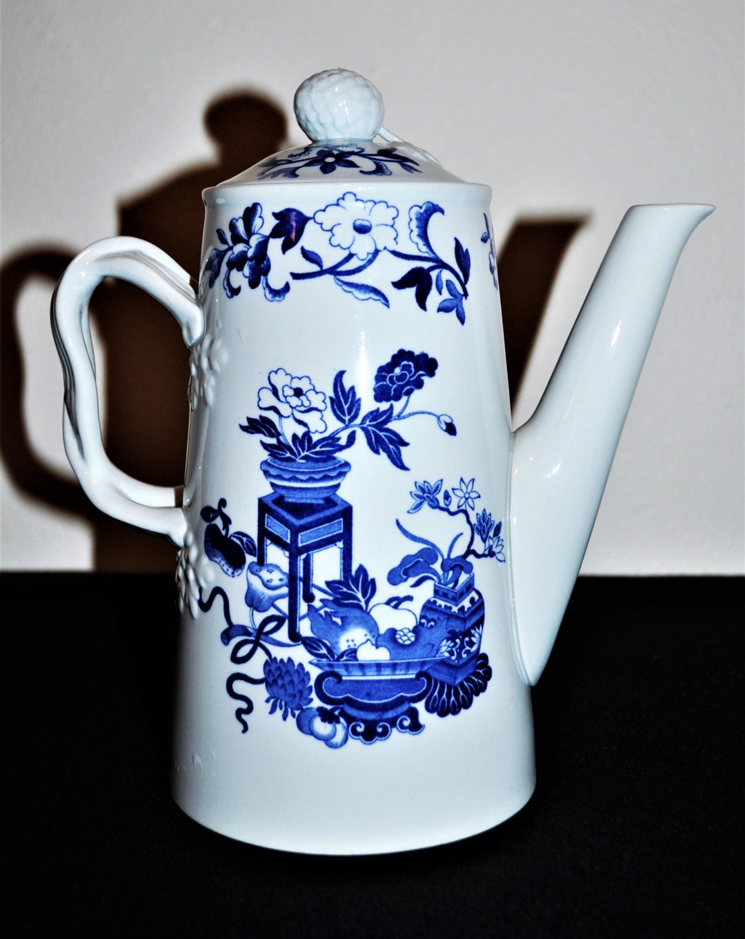 Spode Copeland Blue "bowpot" Coffee Chocolate Pot - Etsy