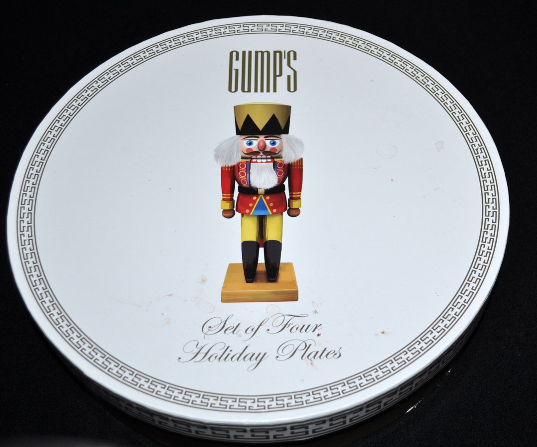 Set of 4 Gump's San Francisco Nutcracker Holiday Appetizer Plates ...
