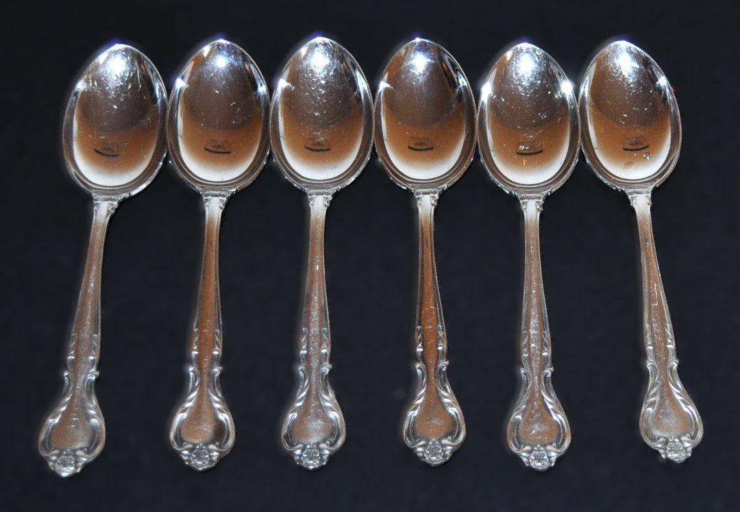 6 International Lyon "queen's Fancy" Stainless Teaspoons 6" - Etsy