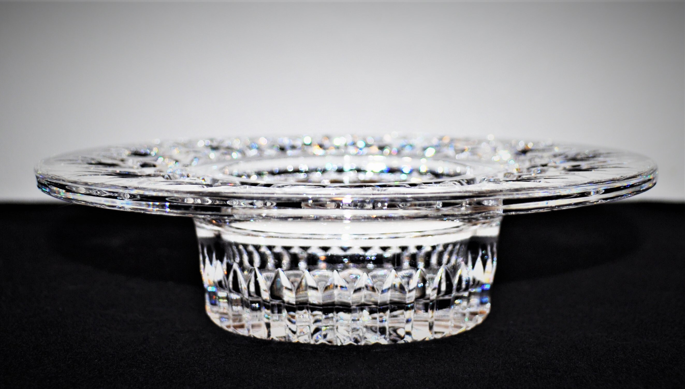 WATERFORD CRYSTAL "bethany" Pillar Candle Holder or Wine Bottle Coaster ...