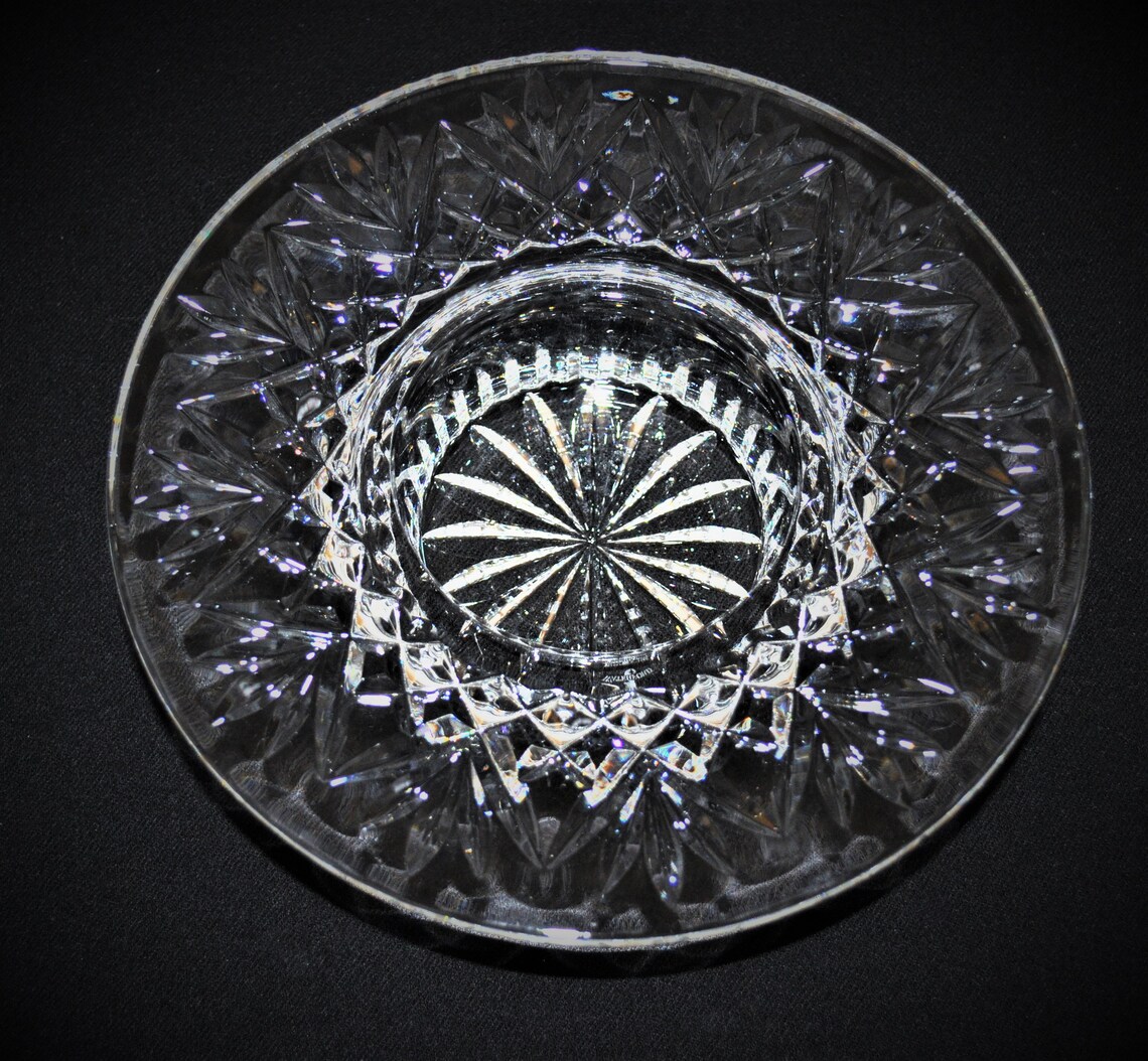 WATERFORD CRYSTAL "bethany" Pillar Candle Holder or Wine Bottle Coaster ...