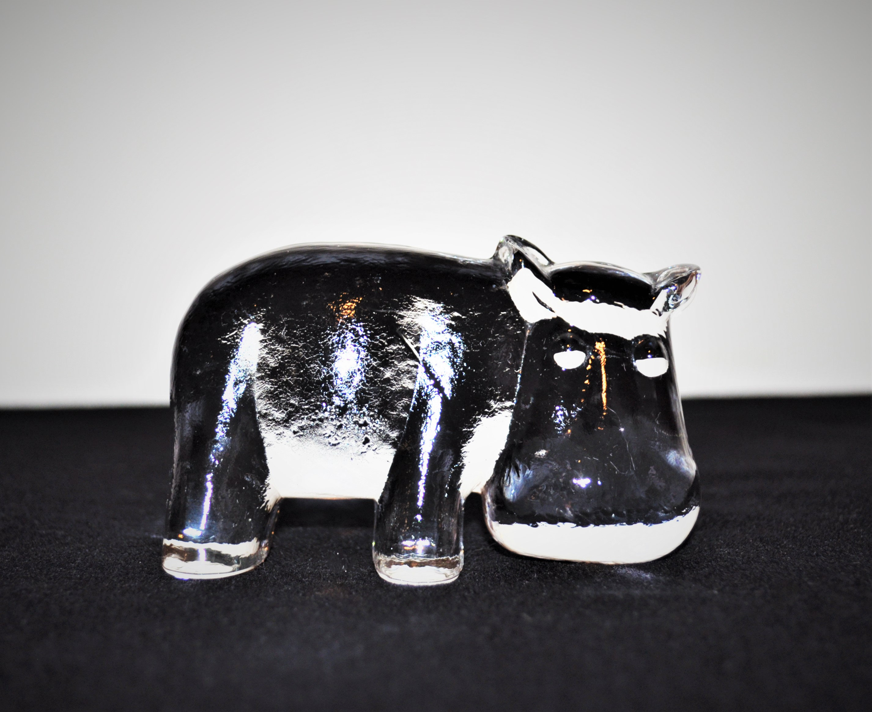 Kosta Boda Sweden Art Glass Hippo Hippopotamus "zoo Series" Designed by ...