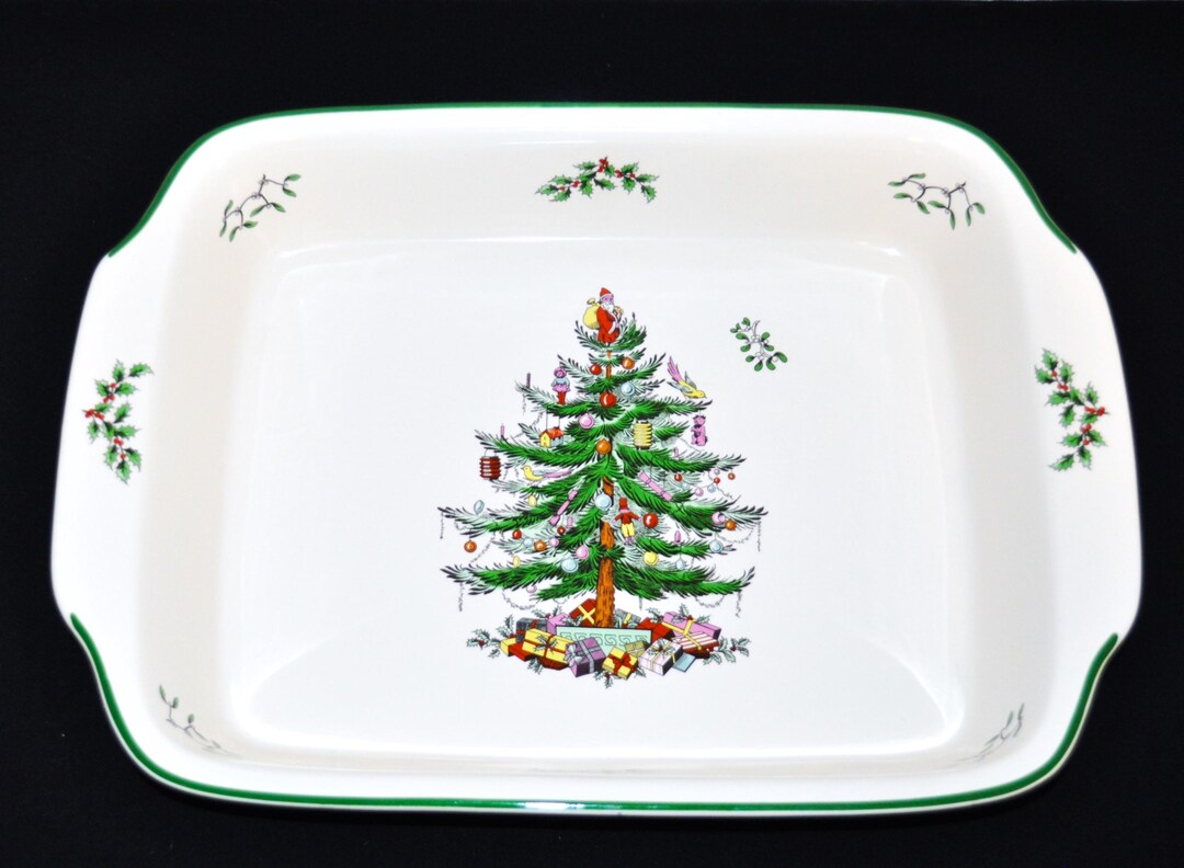 Spode "christmas Tree" Largest Baking Roasting Dish Pan With Handles 15 ...