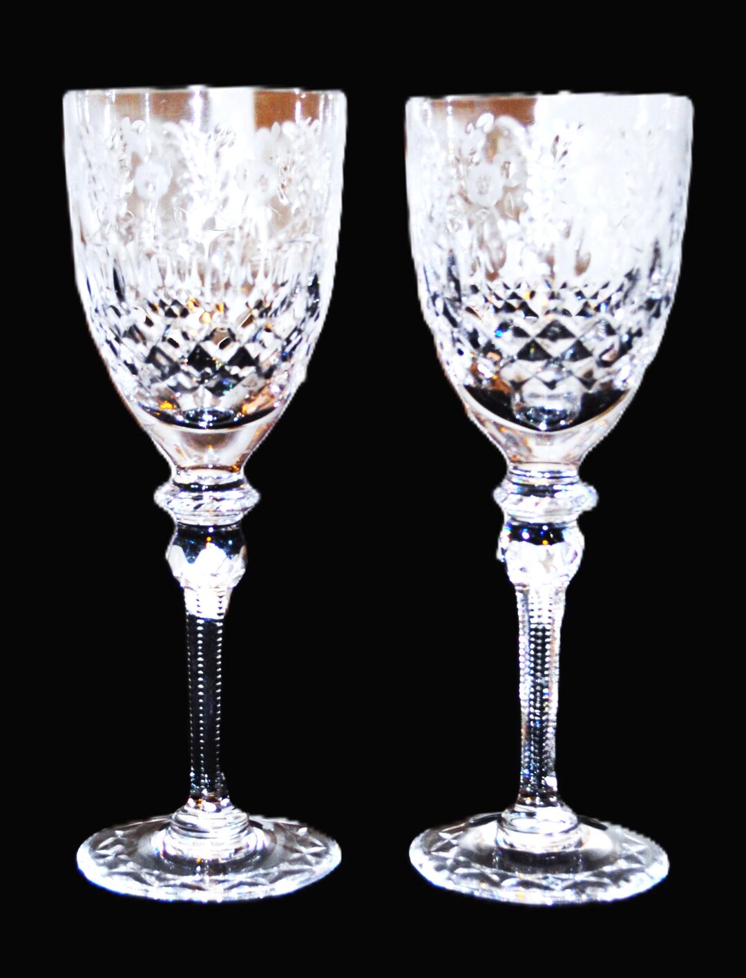 2 Rogaska Crystal "gallia" Wine Glasses 7.75" - Etsy