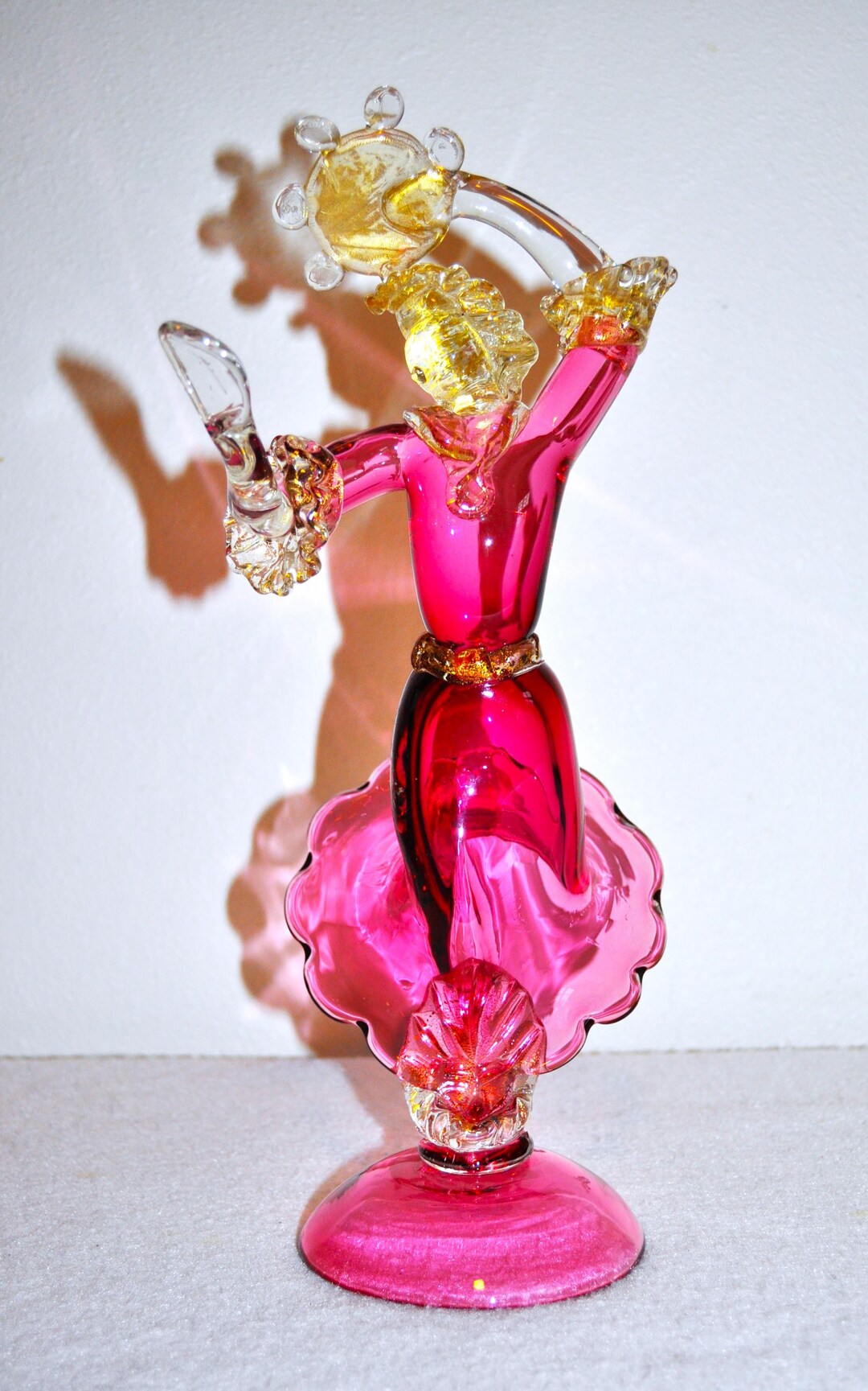 Stunning Murano Glass Italy Dancing Lady Woman With a Tambourine ...