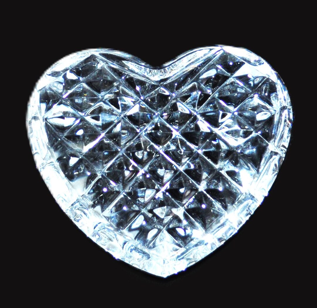Waterford Crystal Heart Hand Cooler / Paperweight 2.5" X 2.75" No Box ...