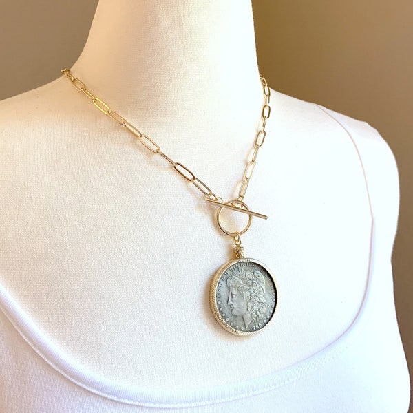 Antique Coin Necklace - Etsy