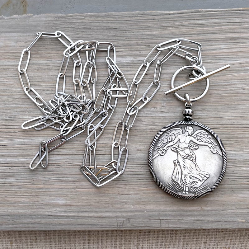 Silver Coin Necklace - Etsy