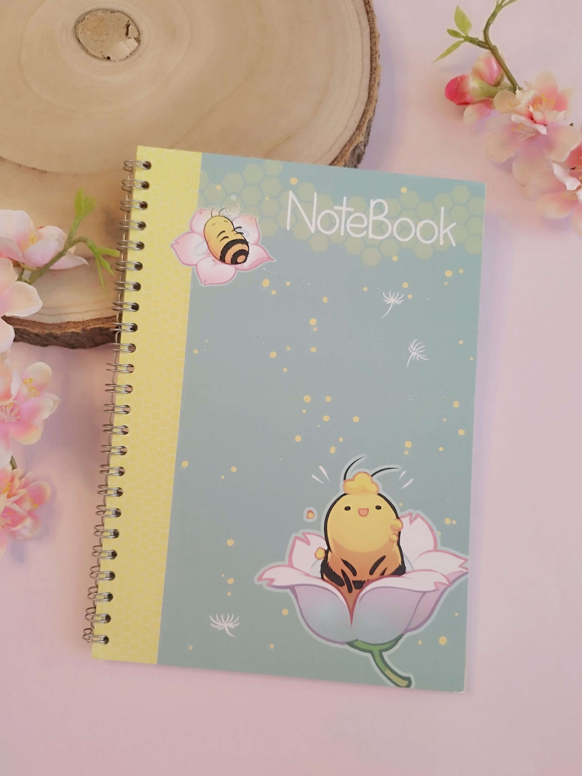 Cute Bee Notebook Lover A5 Size Kawaii Notebook Cute Spiral Notebook ...