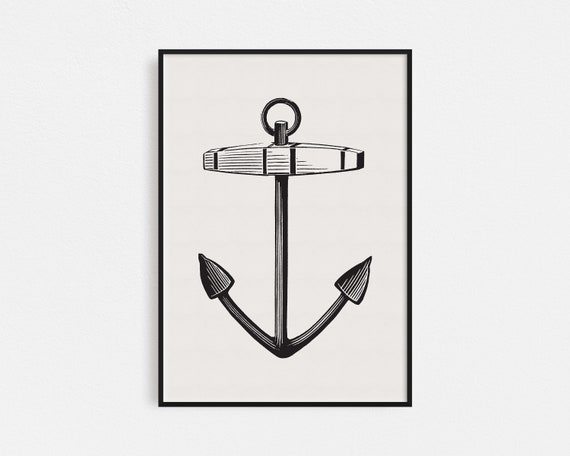 Anchor Print / Vintage Anchor Print / Nautical Print / Vintage | Etsy