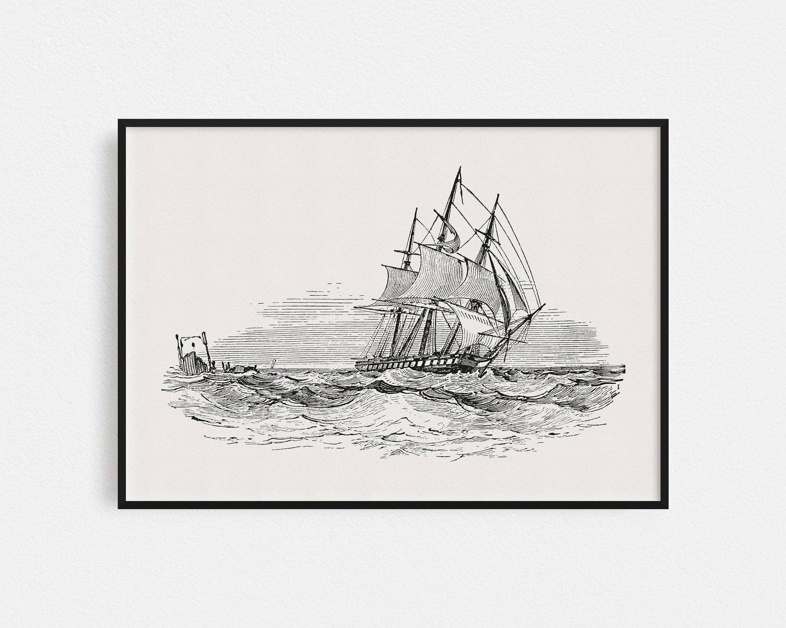Nautical Ship Print / Vintage Boat Print / Nautical Print / - Etsy