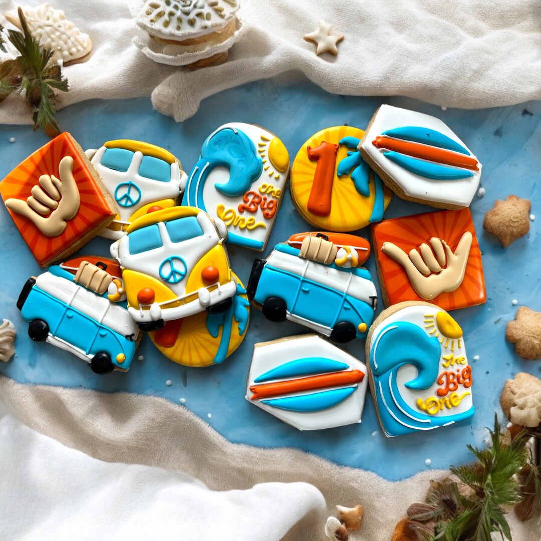 Surf Cookies, the Big One , Vw Van Cookies, Vintage Surf - Etsy
