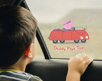 Peppa Pig in Muddy Puddles Window Sticker Peppa Pig Window | Etsy