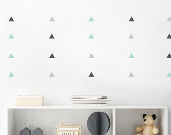 Triangle Wall Confetti Set of 40 3 Inch 2.67 Cm Vinyl Decals Triangle ...