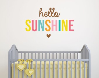 Hello Sunshine Wall Decal - Etsy