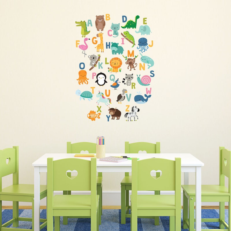 Alphabet Wall Decals - Etsy