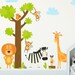 Jungle Animals and Tree Wall Sticker Pack, Jungle Wall Decal - Etsy