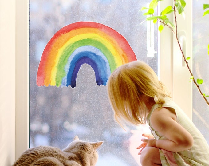 Large Cloud Suncatcher Sticker Set, Rainbow Maker Stickers ...