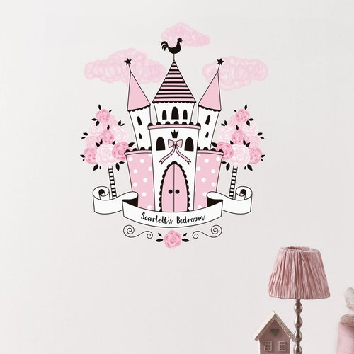 Personalised Princess Castle Wall Sticker Princess Castle - Etsy