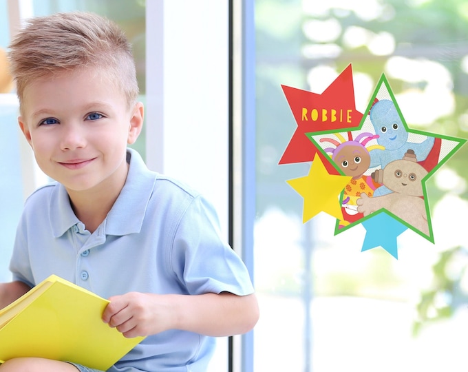 Personalised in the Night Garden Star Window Sticker in the - Etsy UK