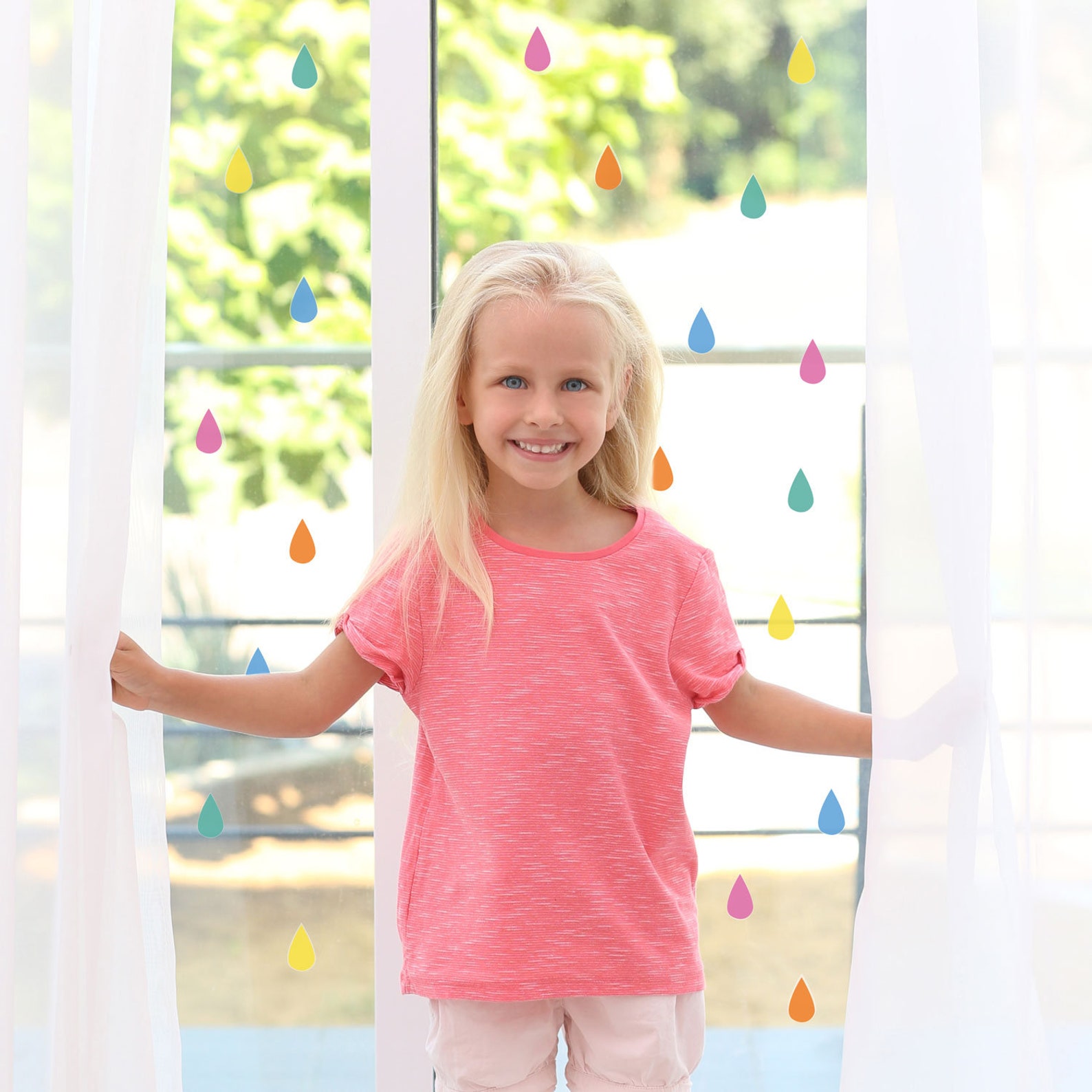 Colourful Raindrop Window Stickers Raindrop Window Decals - Etsy