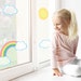 Rainbow, Clouds and Sun Window Sticker Pack, Rainbow Window Decal ...