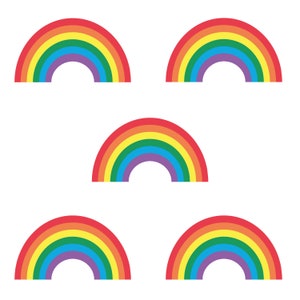 Bright Rainbow Stickaround Window Stickers, Rainbow Window Decal ...