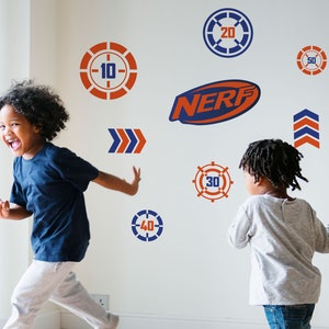 Nerf Targets Wall Sticker Pack, Nerf Wall Decals, Nerf Wall Stickers ...