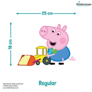 Peppa Pig George and Friends Wall Sticker, Peppa Pig Wall Decal - Etsy