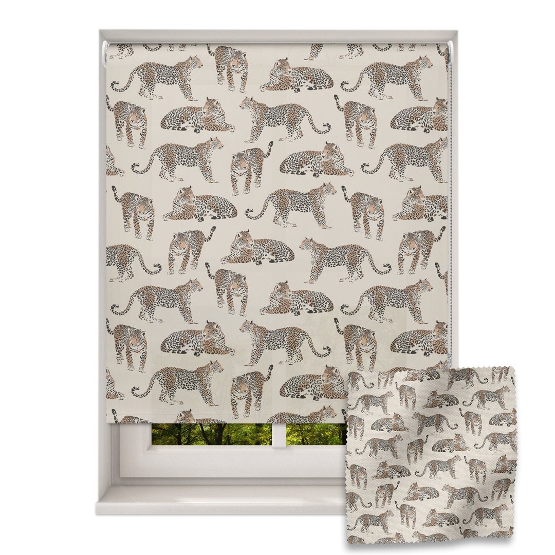 Safari Leopards Roller Blind, Children's Roller Blind, Made to Measure ...