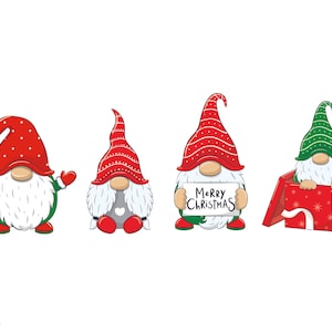 Christmas Gnomes Window Sticker, Christmas Window Decal, Christmas ...
