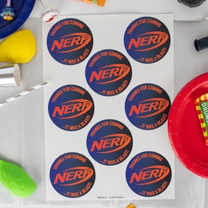 Nerf Party Label Pack, Nerf Party Stickers, Nerf Party Labels, Nerf ...