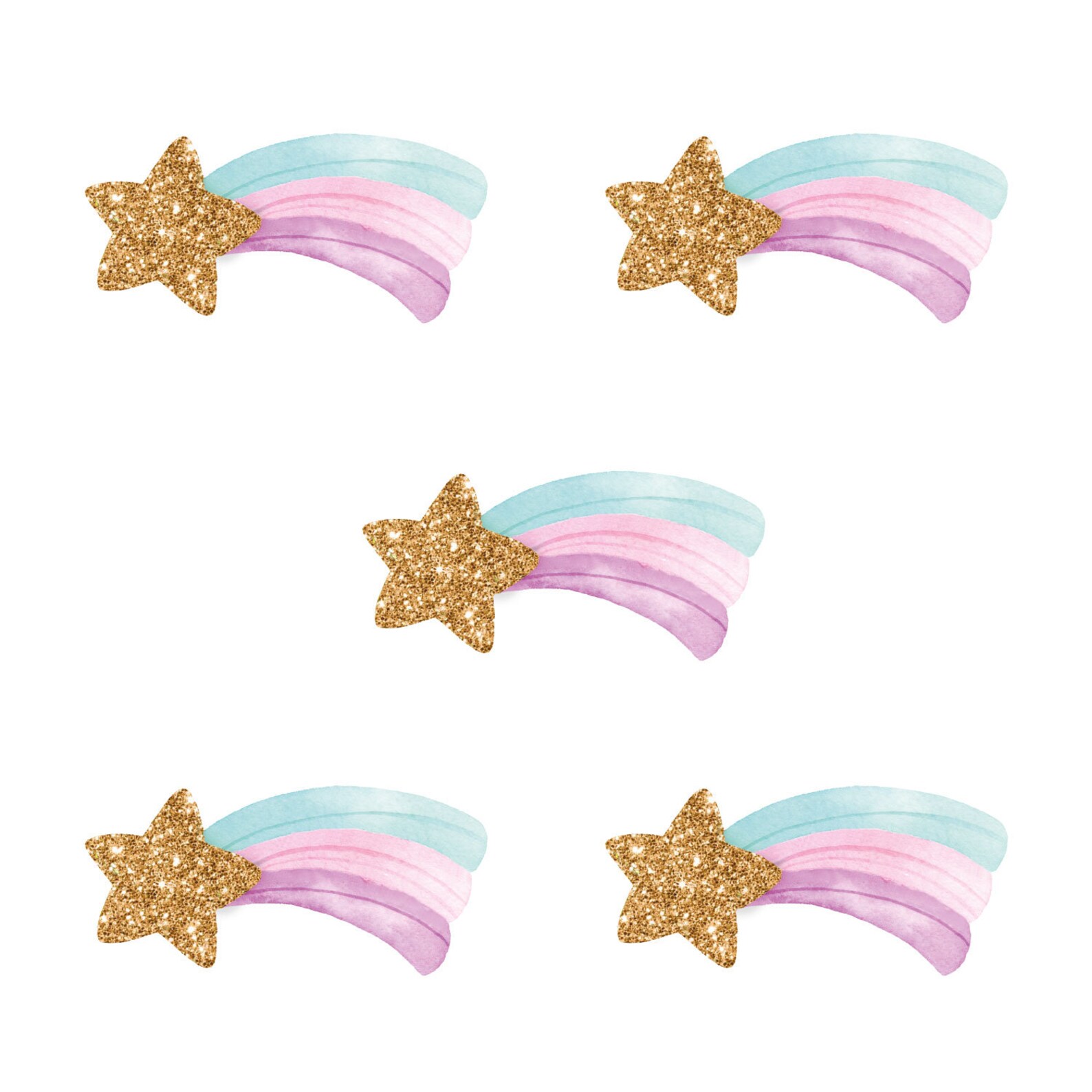 Shooting Star Wall Sticker Pack | Etsy UK