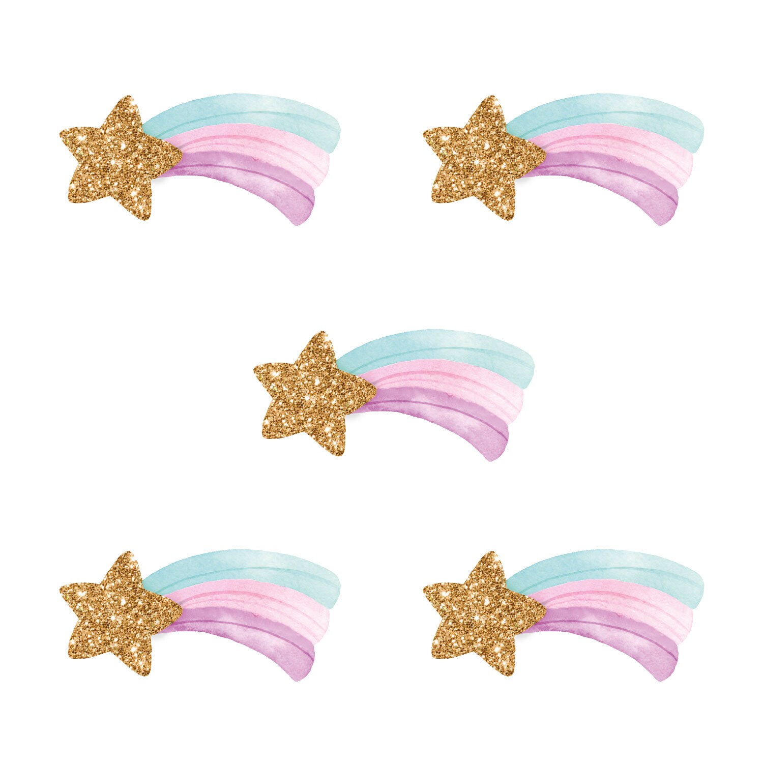 Shooting Star Wall Sticker Pack | Etsy