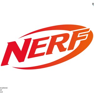 Nerf Logo Wall Sticker, Nerf Wall Sticker, Nerf Wall Decal, Nerf Themed ...