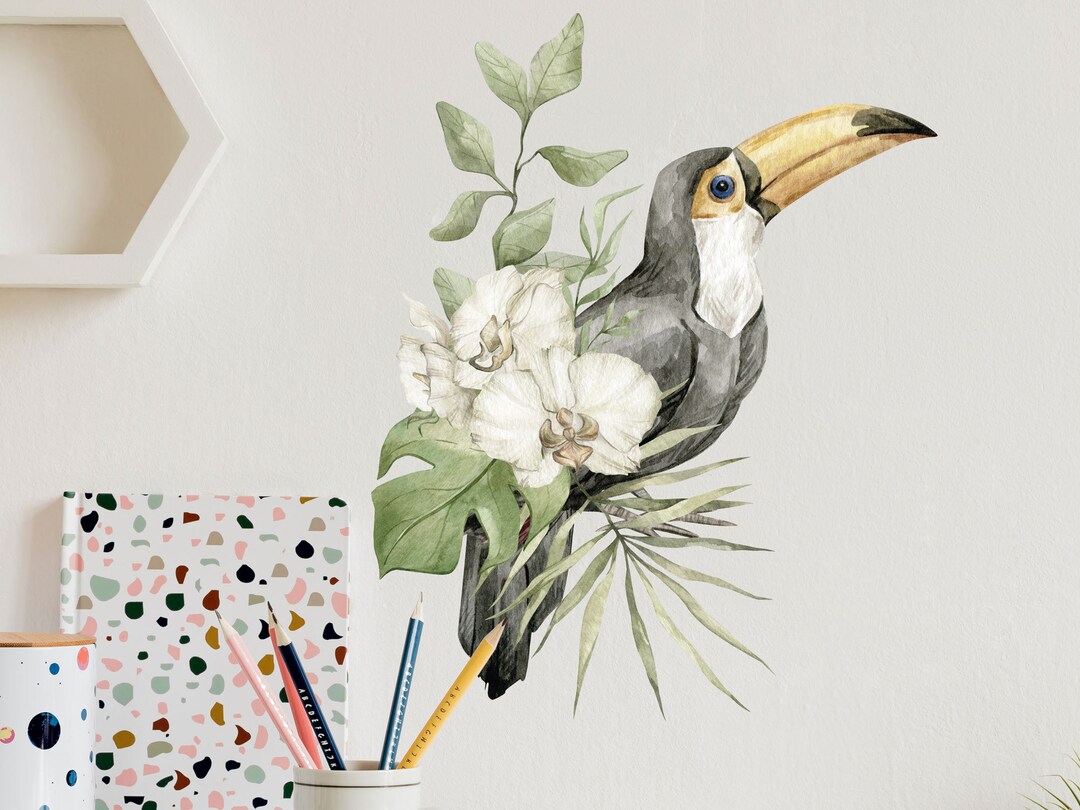 Toucan Wall Sticker, Jungle Wall Stickers, Safari Wall Stickers, Jungle ...