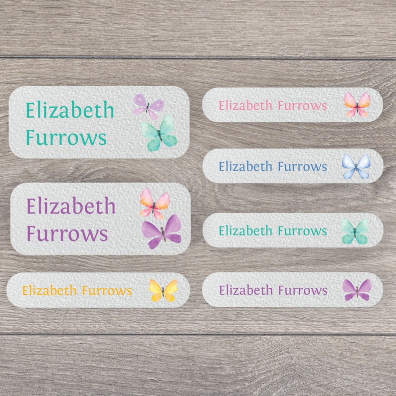 Personalised Butterfly Name Labels School Name Tags School - Etsy