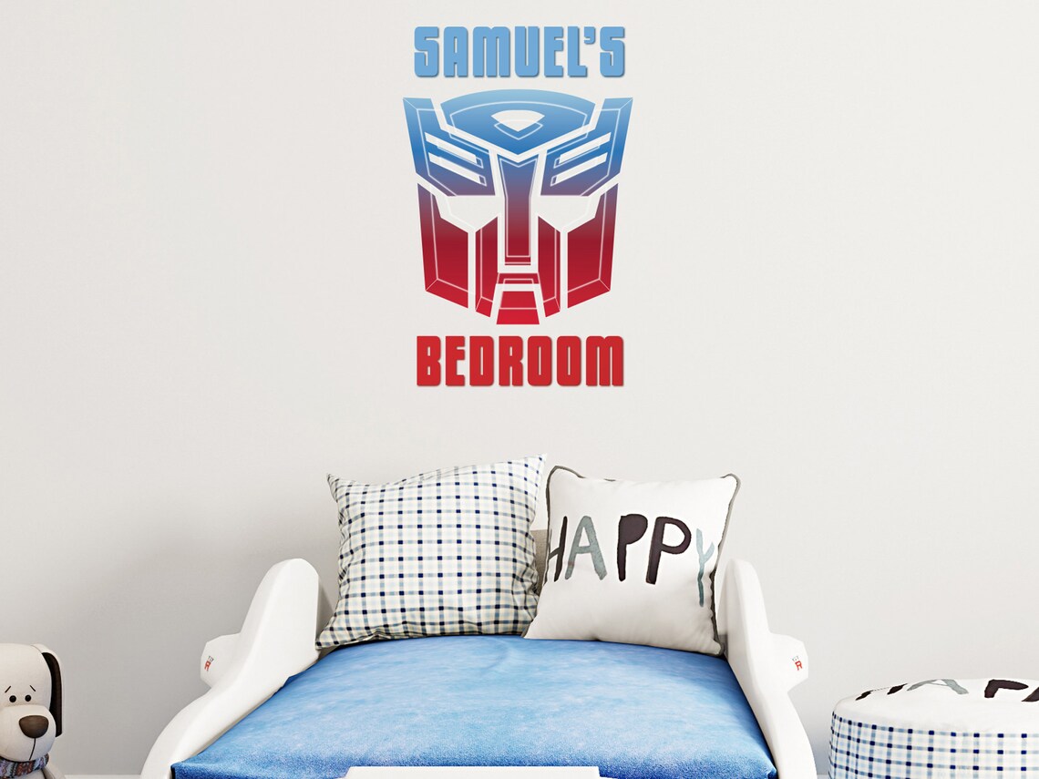 Personalised Transformers Autobots Wall Sticker, Transformers Wall ...