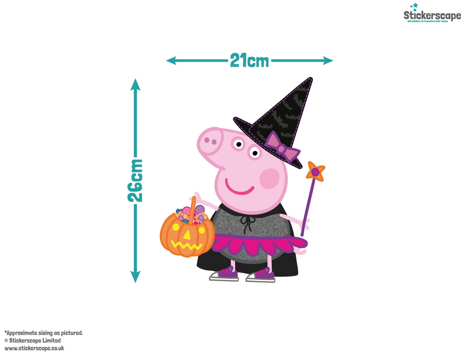 Peppa Pig Witch Window Sticker Peppa Pig Window Sticker - Etsy