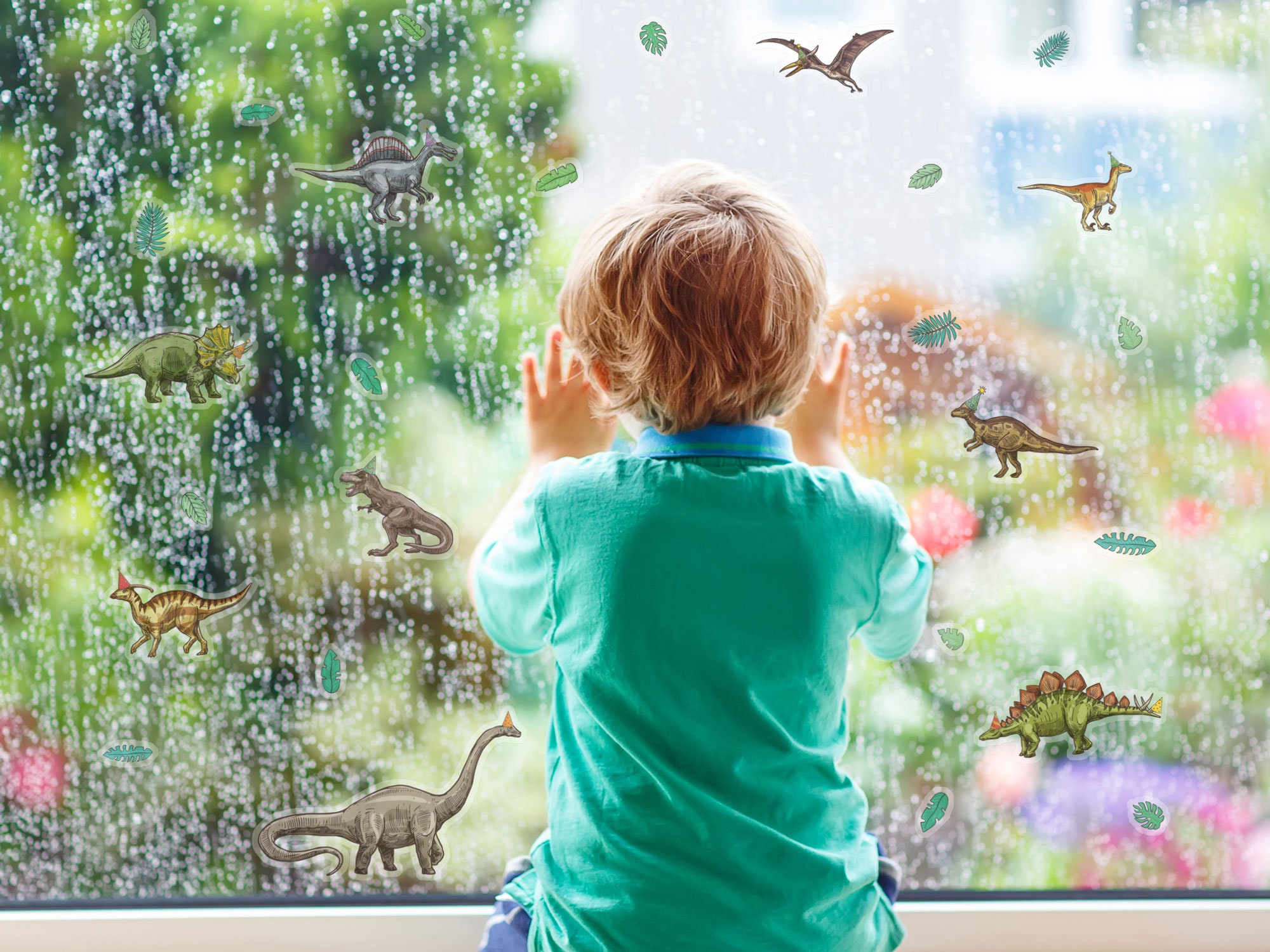Dinosaur Party Window Stickers, Dinosaur Birthday Window Stickers, Dino ...