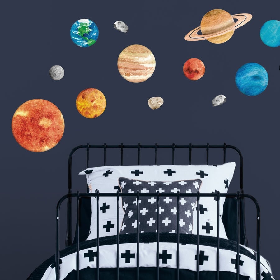 Solar System Wall Stickers Space Wall Stickers Space - Etsy
