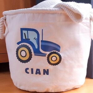 Personalised Tractor Storage Trug, Personalised Storage Basket, Tractor ...