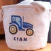 Personalised Tractor Storage Trug, Personalised Storage Basket, Tractor ...