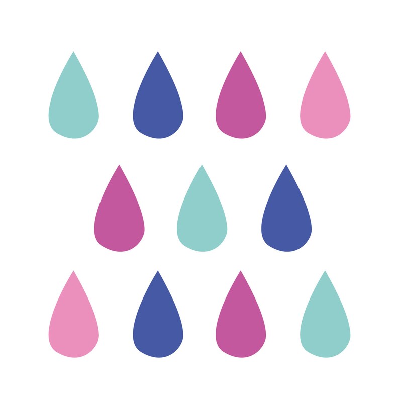Colourful Raindrop Window Stickers Raindrop Window Decals - Etsy UK