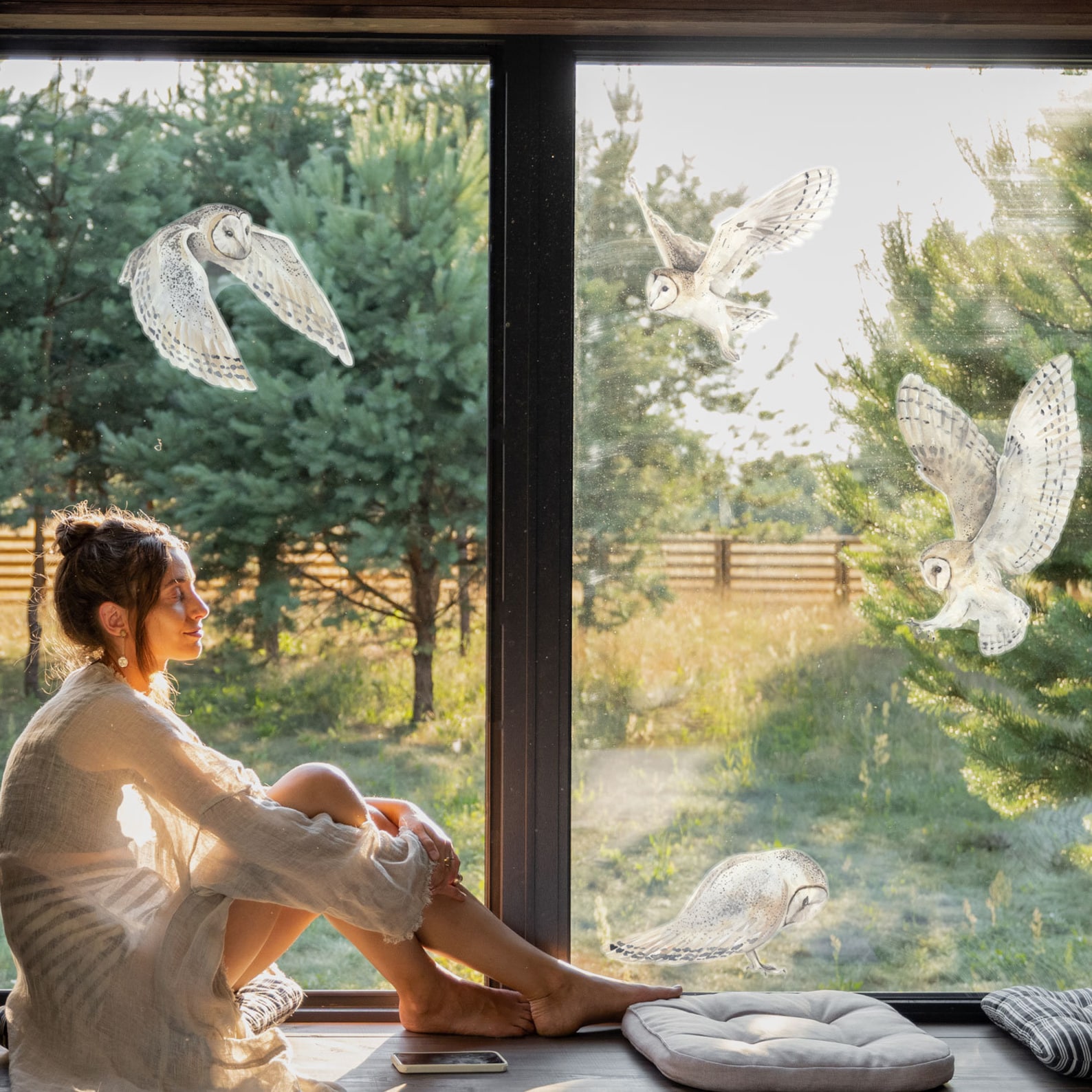 Owl Window Stickers Autumn Window Stickers Autumn - Etsy UK