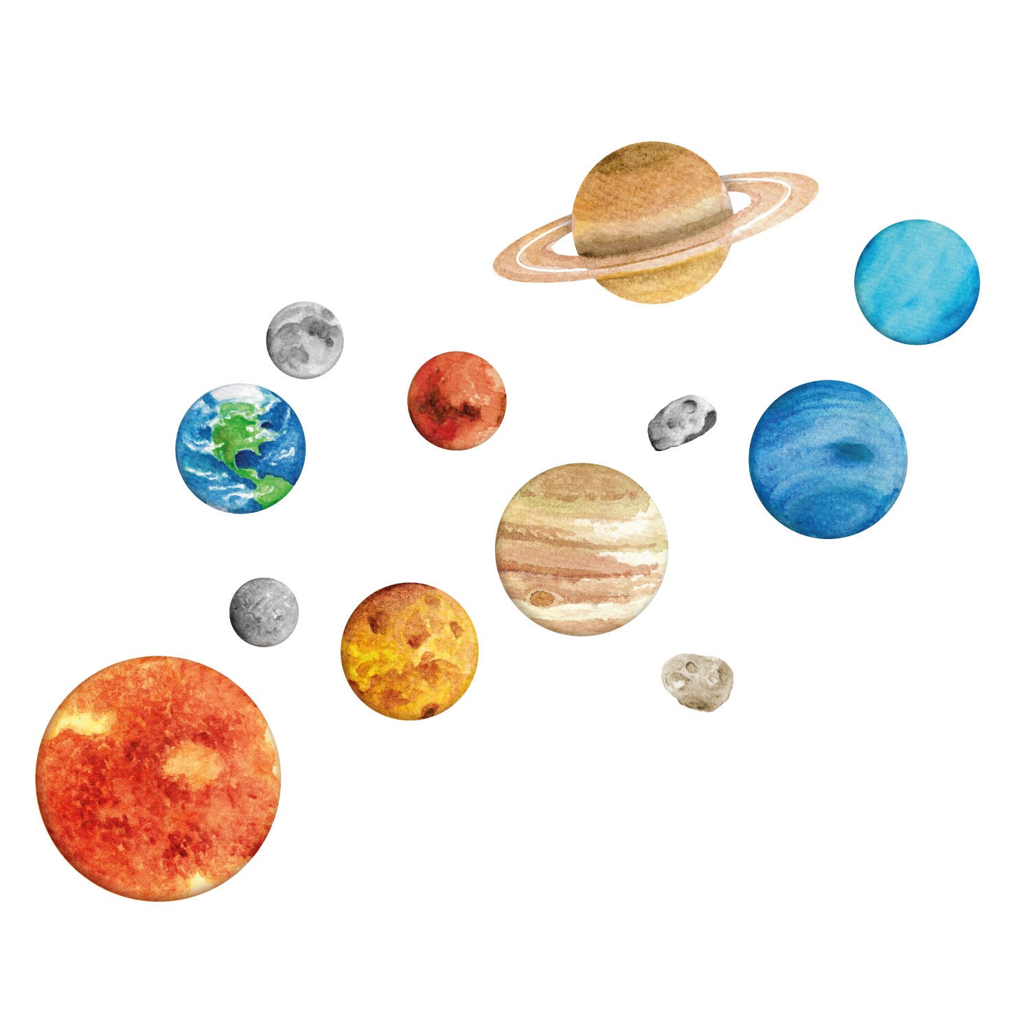 Solar System Wall Stickers Space Wall Stickers Space - Etsy