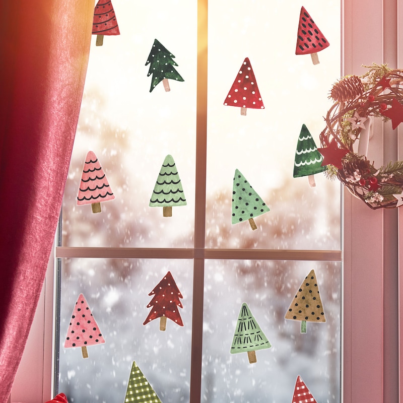 Festive Window Stickers - Etsy